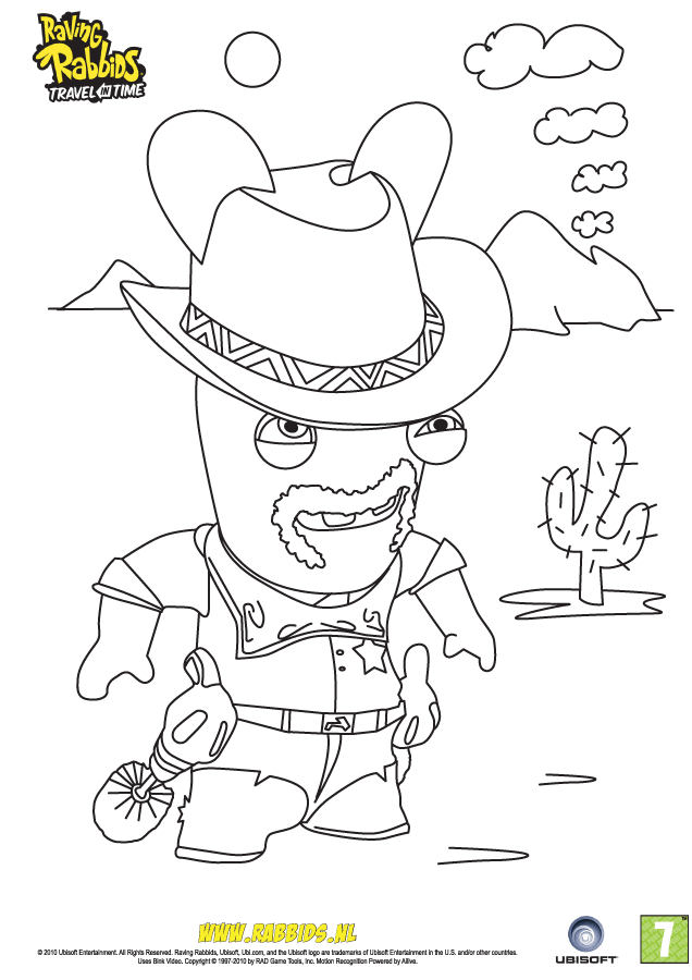 Raving Rraving Rabbids Colouring